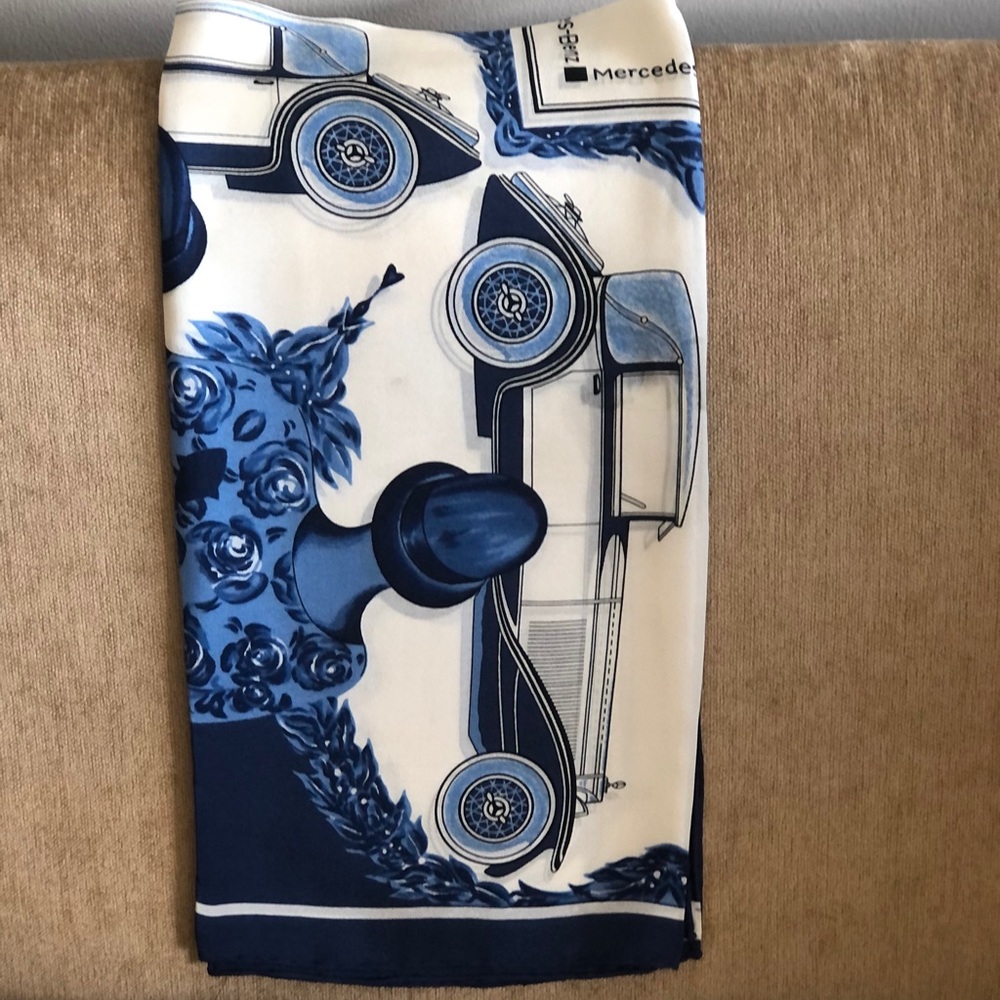 Mercedes Benz Ladies &Cars Silk Scarf - Gem